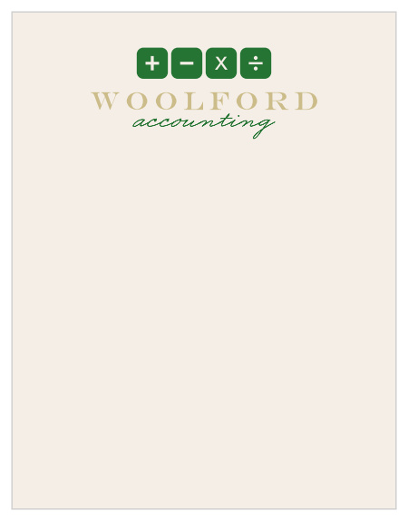 Accounting Symbols Business Cards by Basic Invite