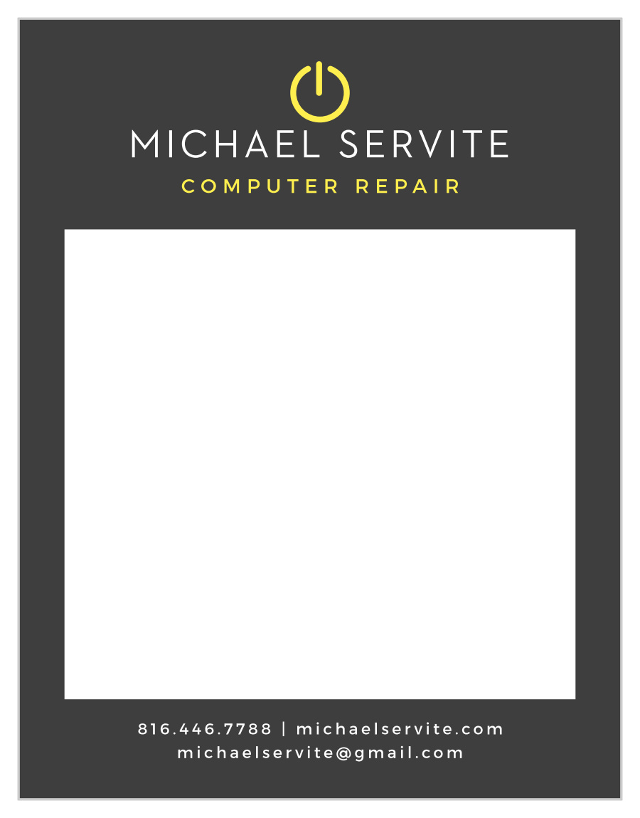 Power Button Business Stationery by Basic Invite