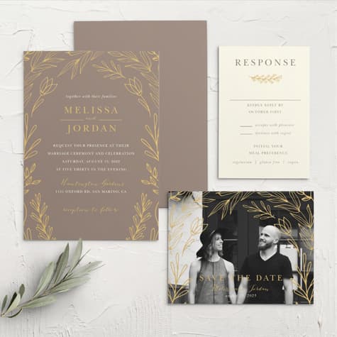 Foliage Arch Invitations by Basic Invite