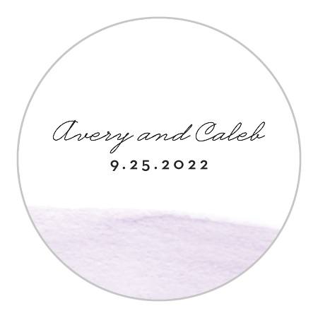 Simple Brushstroke Wedding Stickers by Basic Invite