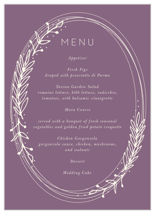 Gilded Wreath Wedding Programs by Basic Invite