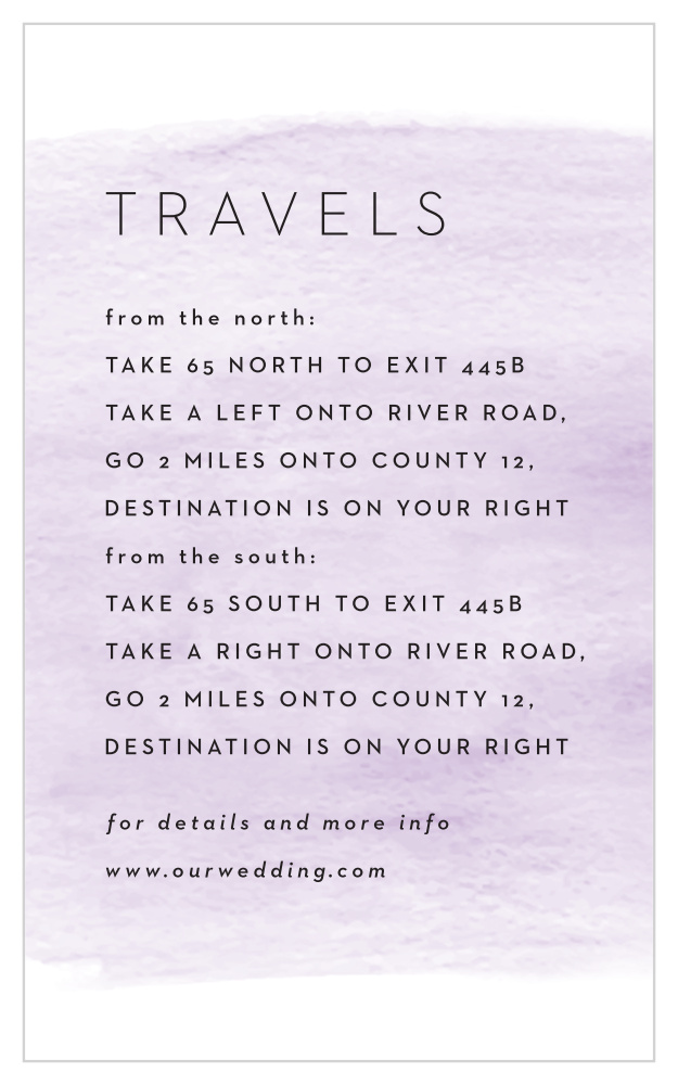 Simple Brushstroke Direction Cards by Basic Invite