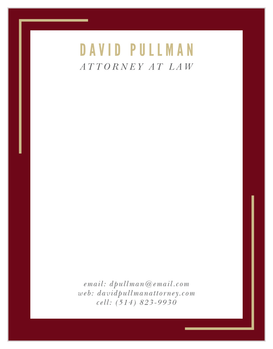 Legal Framework Business Stationery by Basic Invite