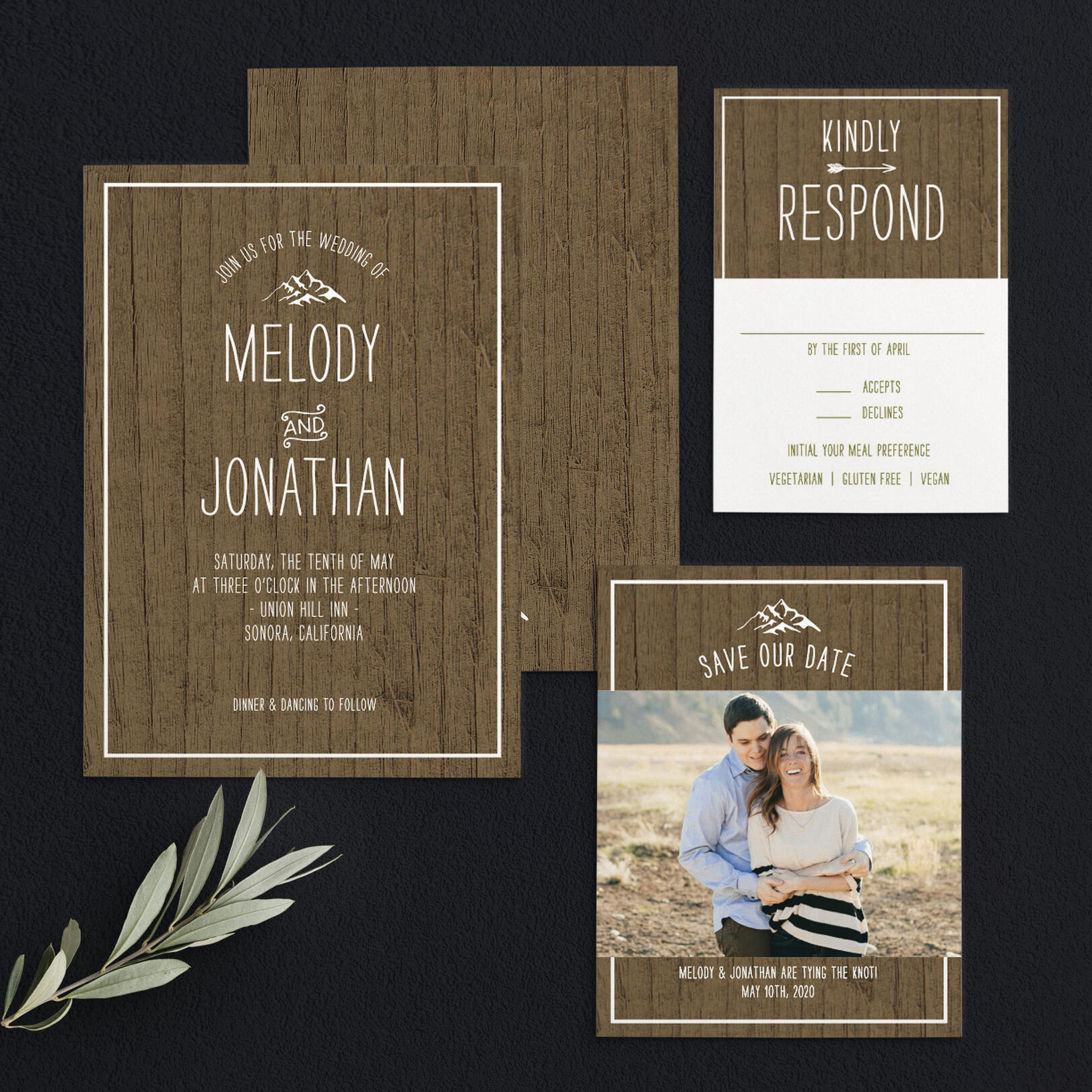 Rustic Union Save the Date Cards by Basic Invite