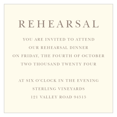 Foliage Arch Direction Cards by Basic Invite