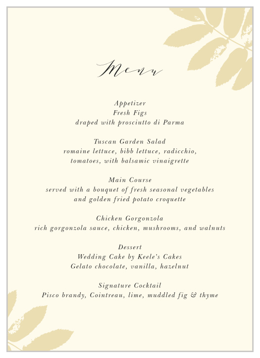 Gilded Leaf Wedding Programs by Basic Invite