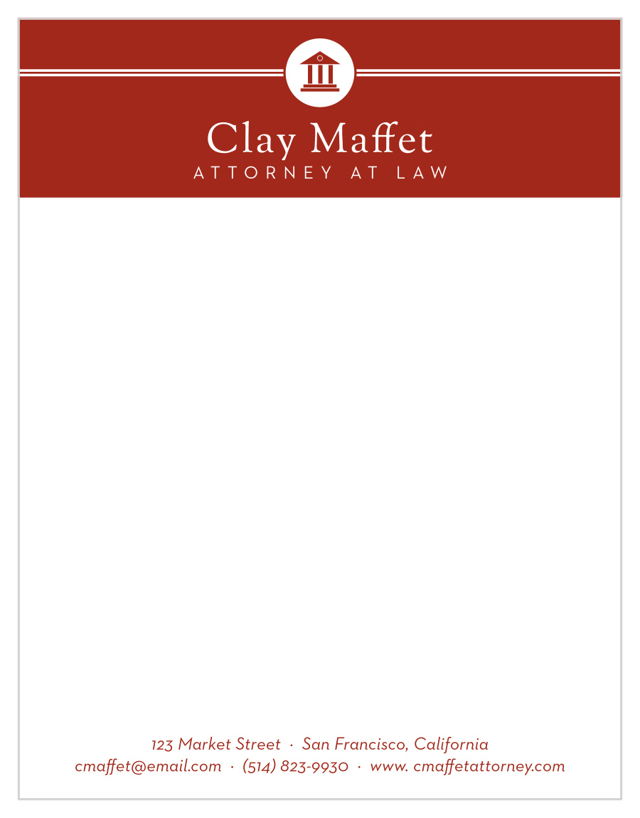 Court Seal Business Stationery by Basic Invite