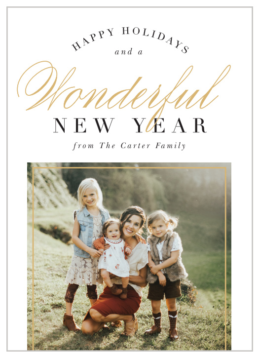 New Years Holiday Cards - Match Your Color & Style Free!
