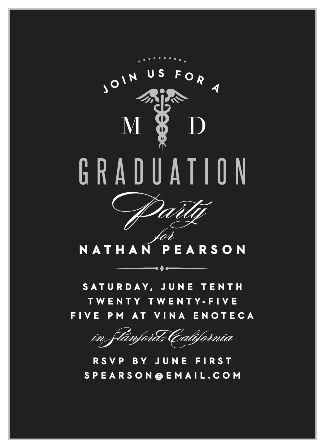 Medical School Graduation Invitations by Basic Invite