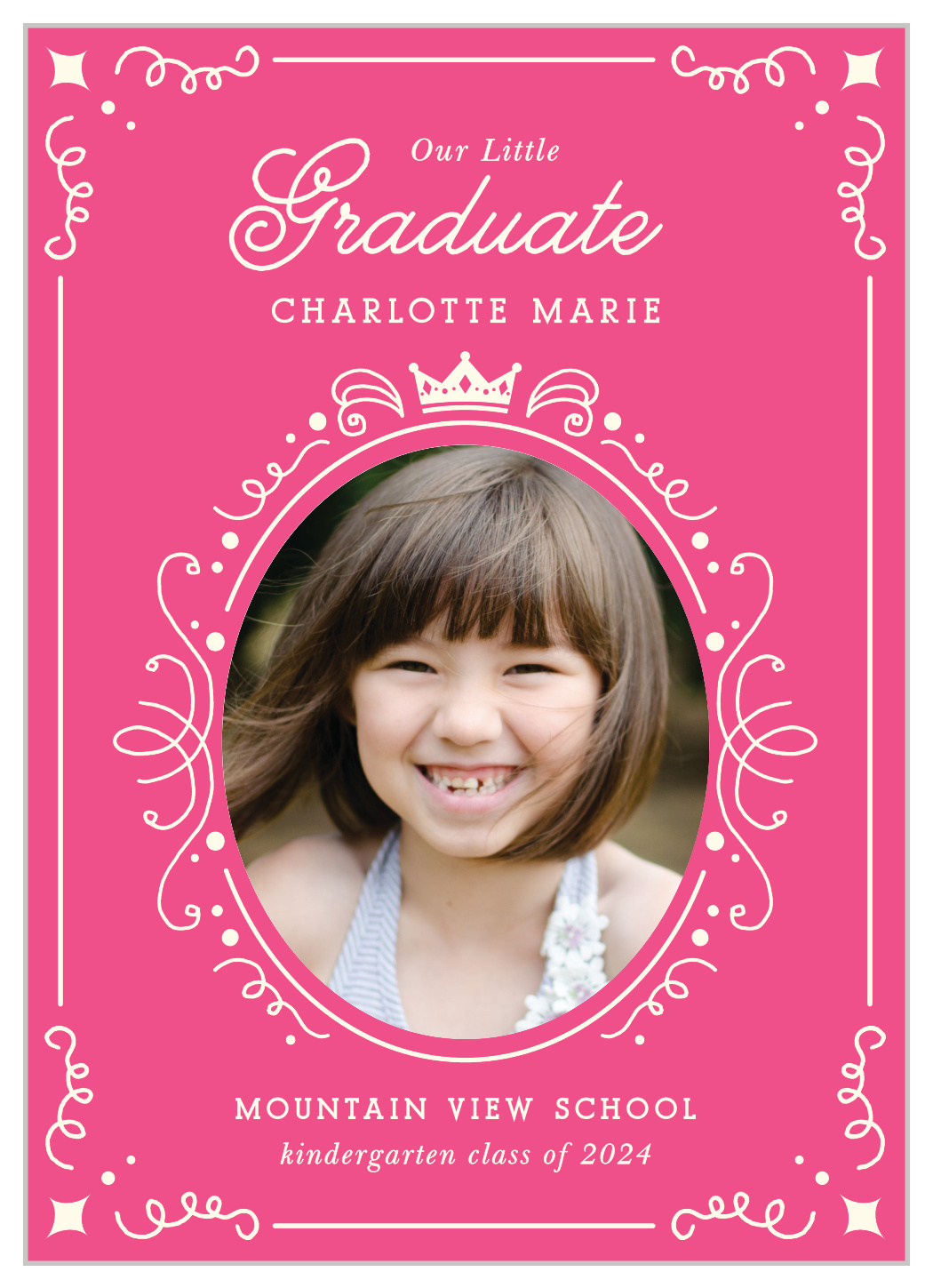 Princess Promotion Graduation Announcements by Basic Invite