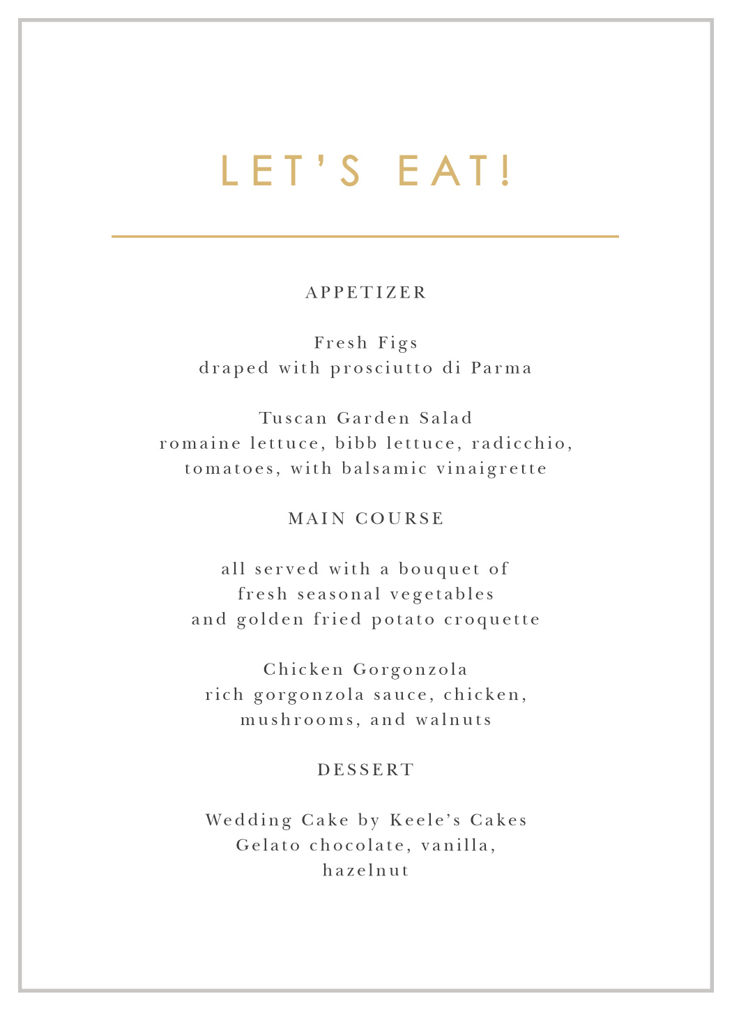 Double Hearts Wedding Menus by Basic Invite