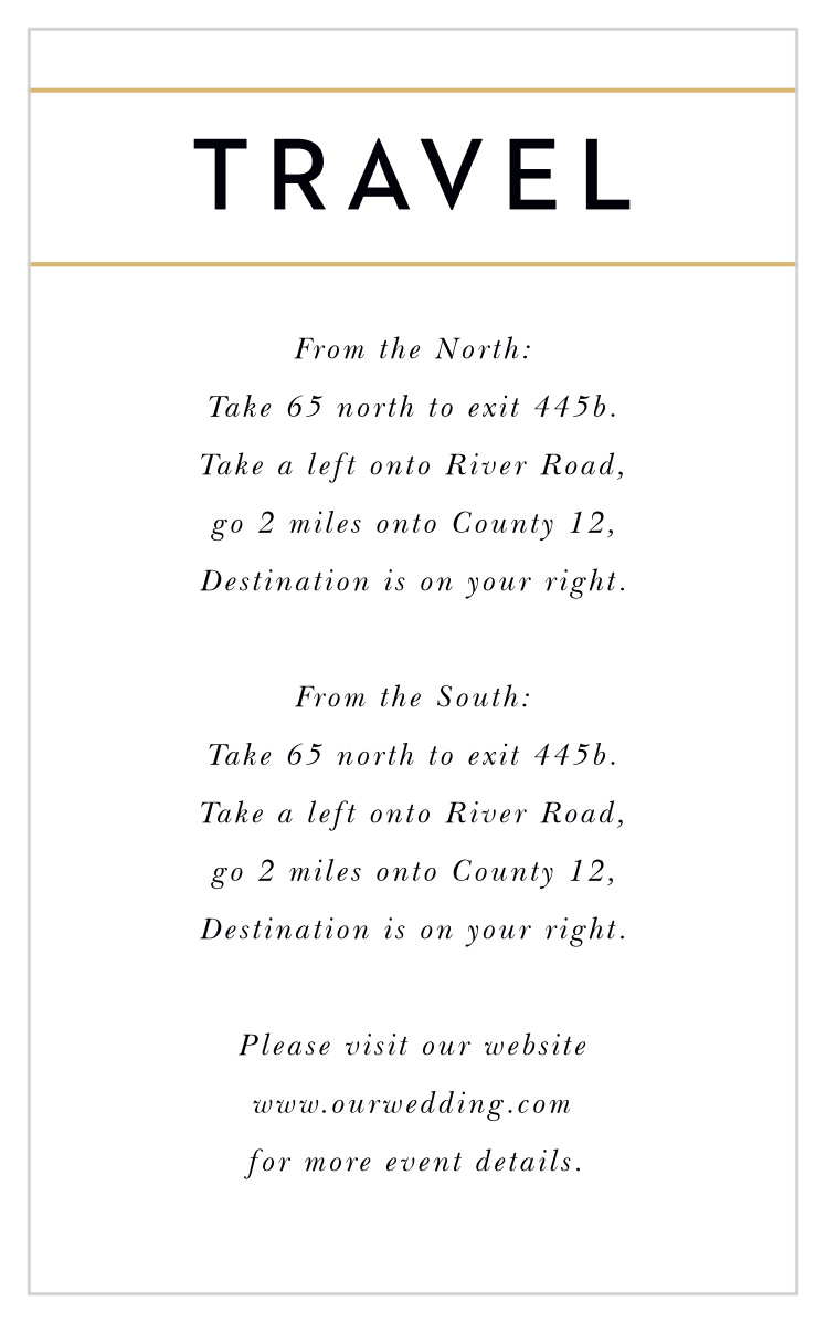 Modern Geometry Direction Cards by Basic Invite