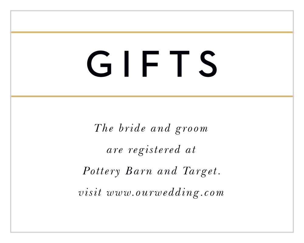Modern Geometry Registry Cards by Basic Invite