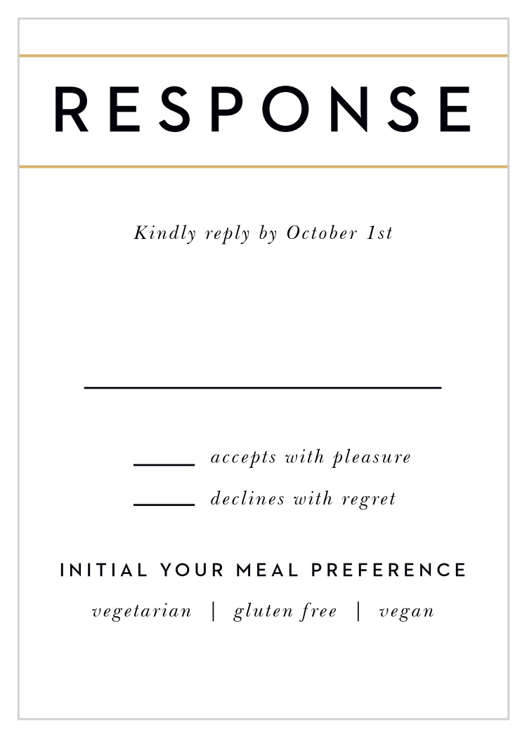Modern Geometry Response Cards by Basic Invite