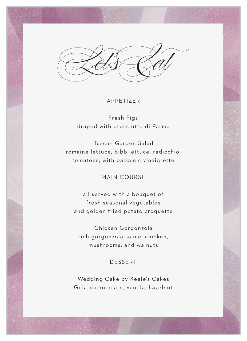 Modern Photo Collage Wedding Menus by Basic Invite
