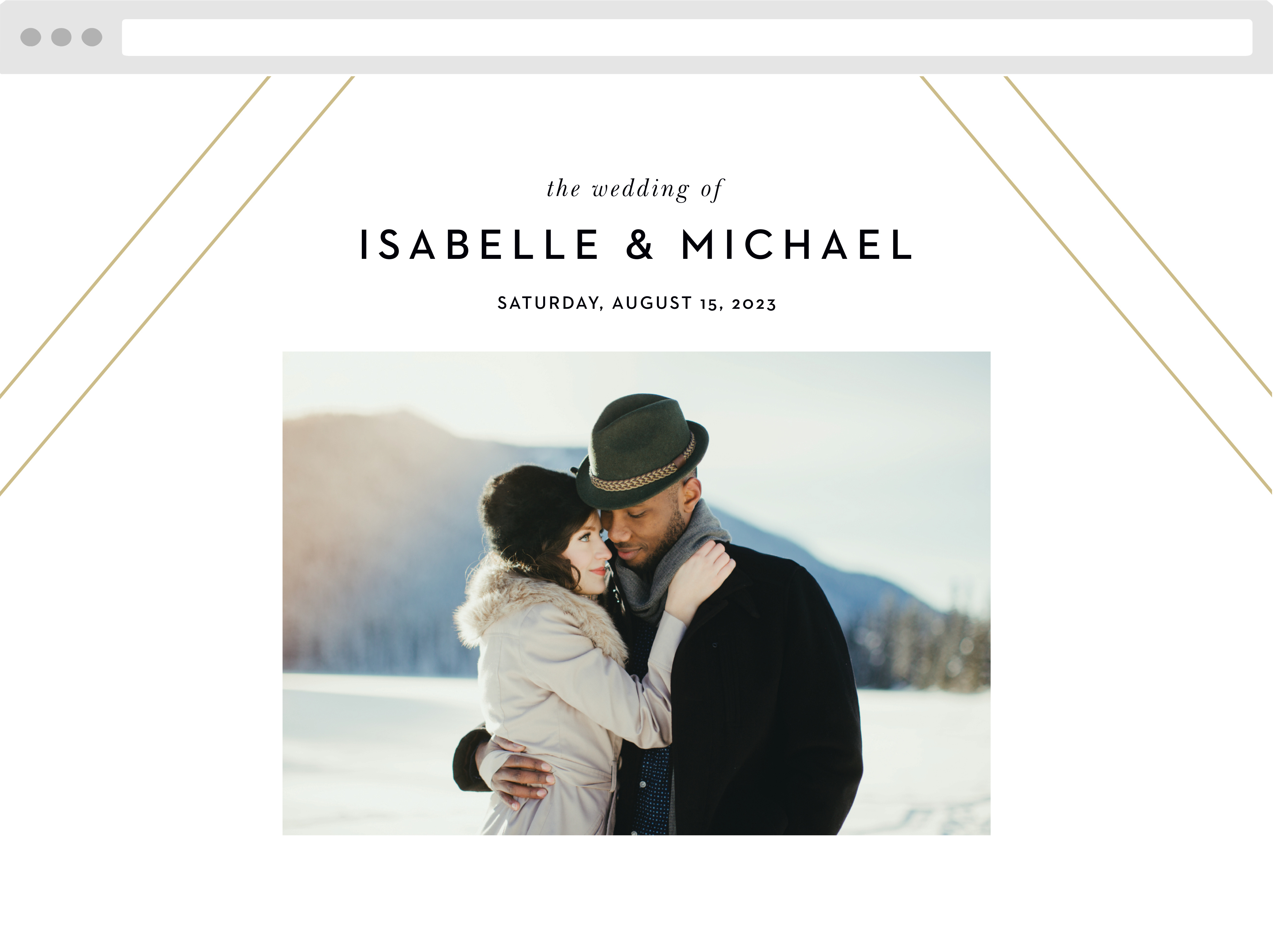 Modern Geometry Wedding Website by Basic Invite