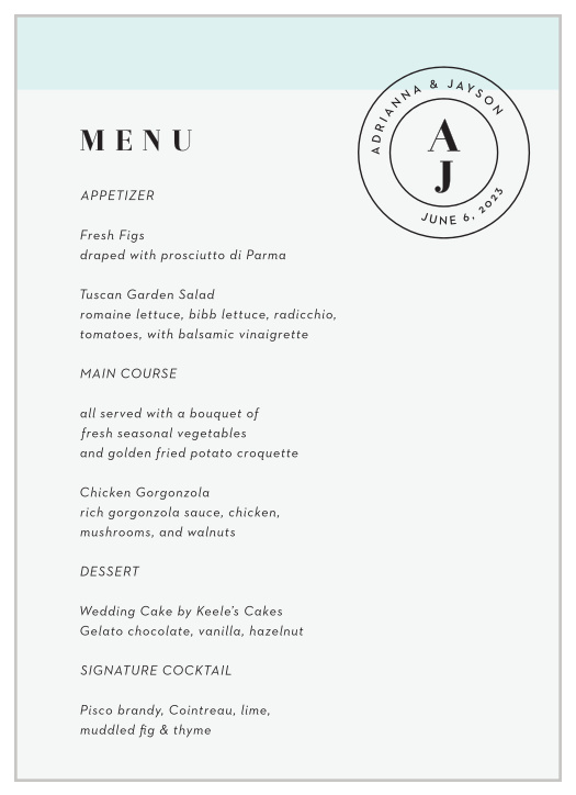 Wedding Menus | Design Your Menu Cards Instantly Online!