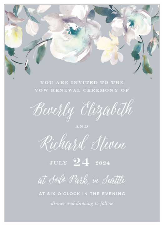 Vow Renewal Invitations Templates - Match Your Color & Style Free!