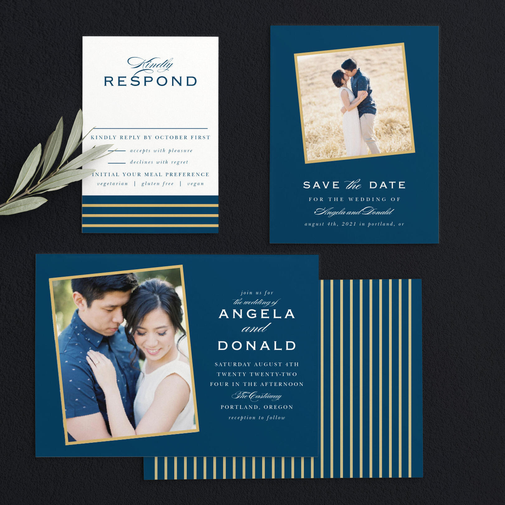 Perfect Frame Wedding Invitations by Basic Invite