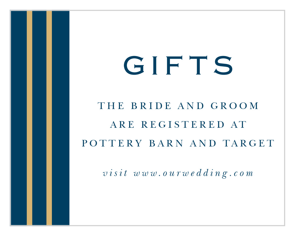 Perfect Frame Registry Cards by Basic Invite