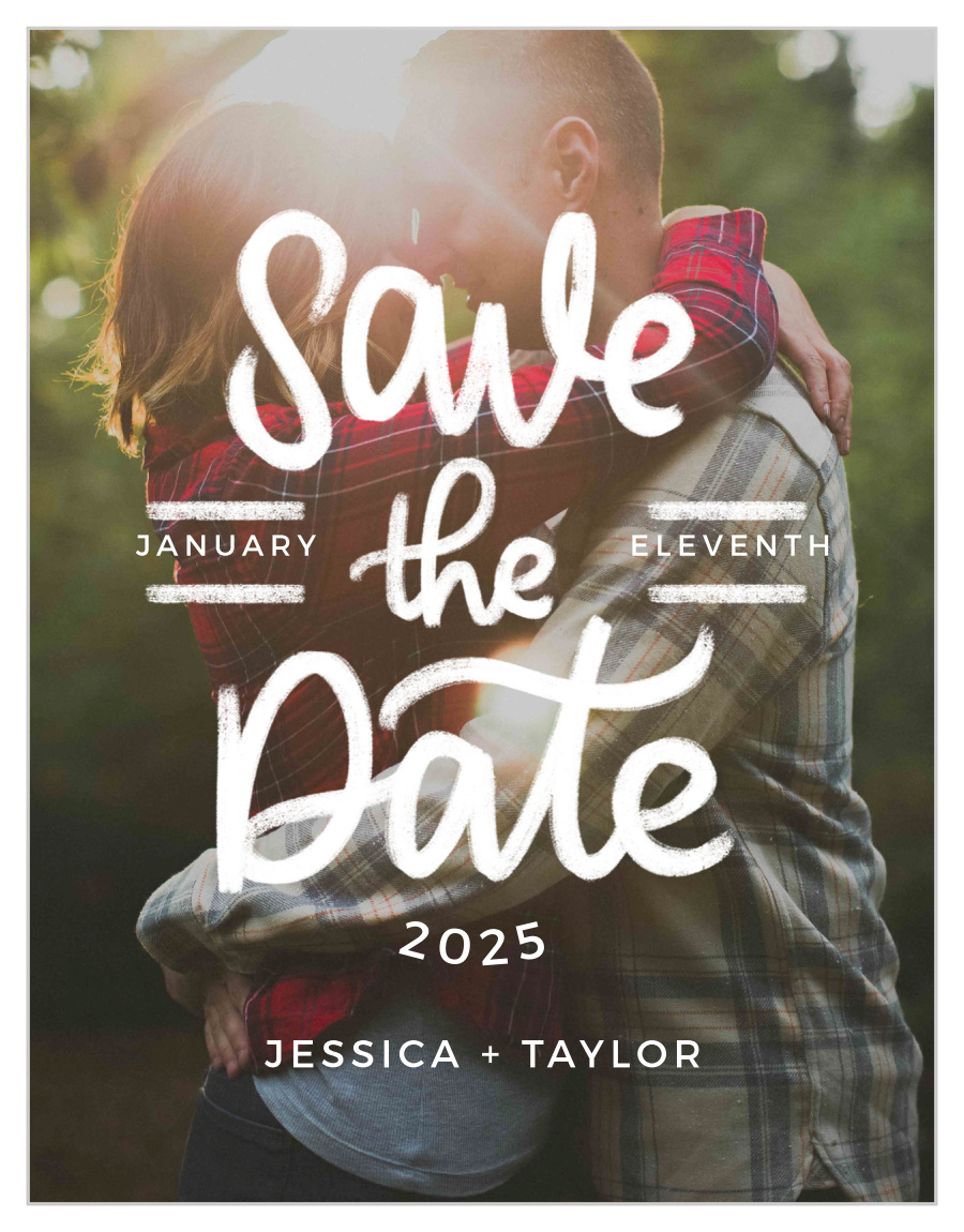 Charming Chalkboard Save the Date Magnets by Basic Invite