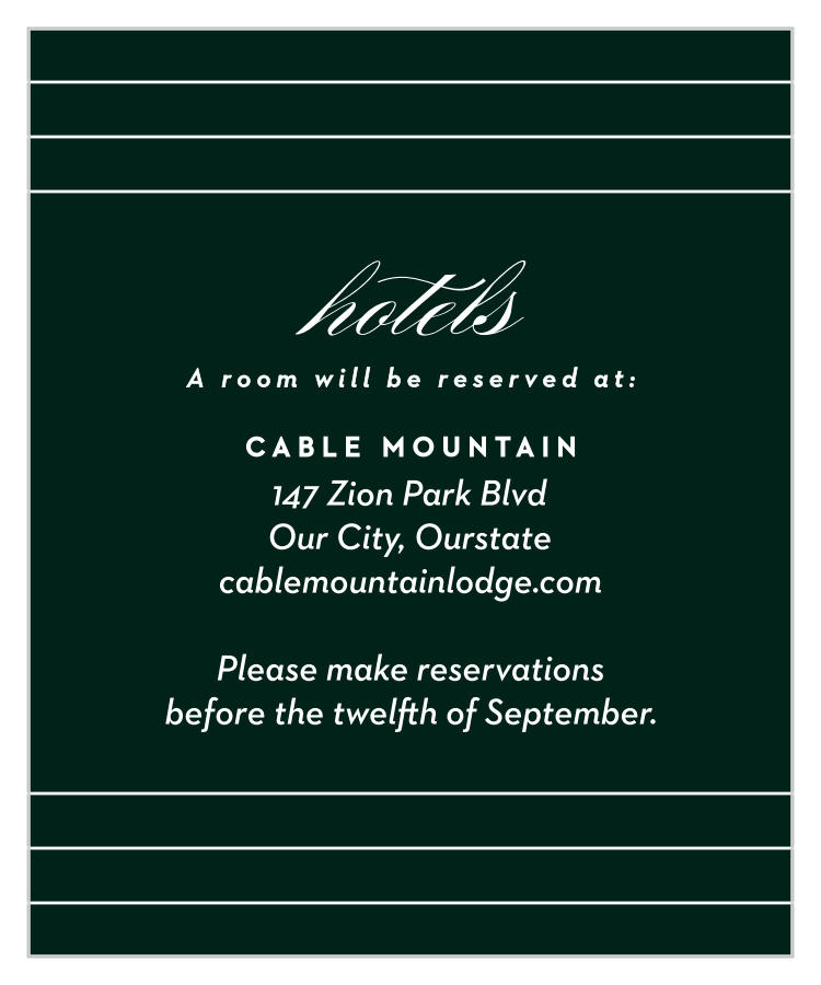 Elegant Union Accommodation Cards by Basic Invite
