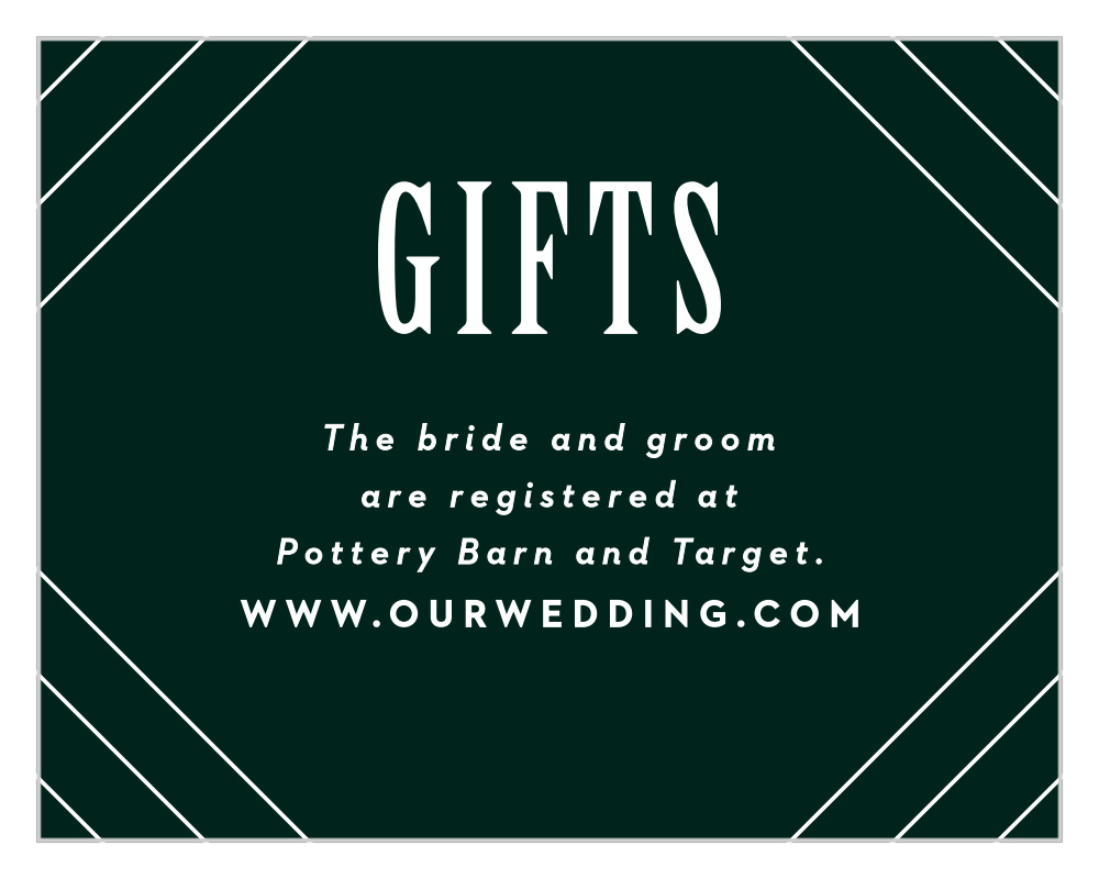 Elegant Union Registry Cards by Basic Invite