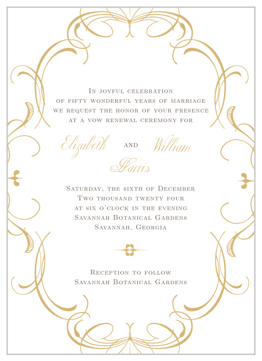 Vow Renewal Invitations | Renew Your Love with Basic Invite