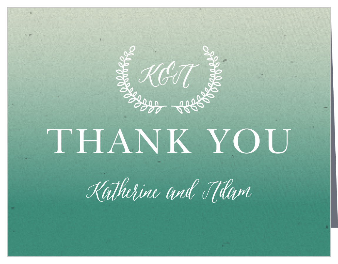Textured Ombre Vow Renewal Thank You Cards by Basic Invite