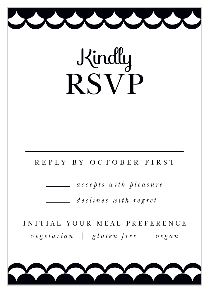 Luxe Type Response Cards by Basic Invite