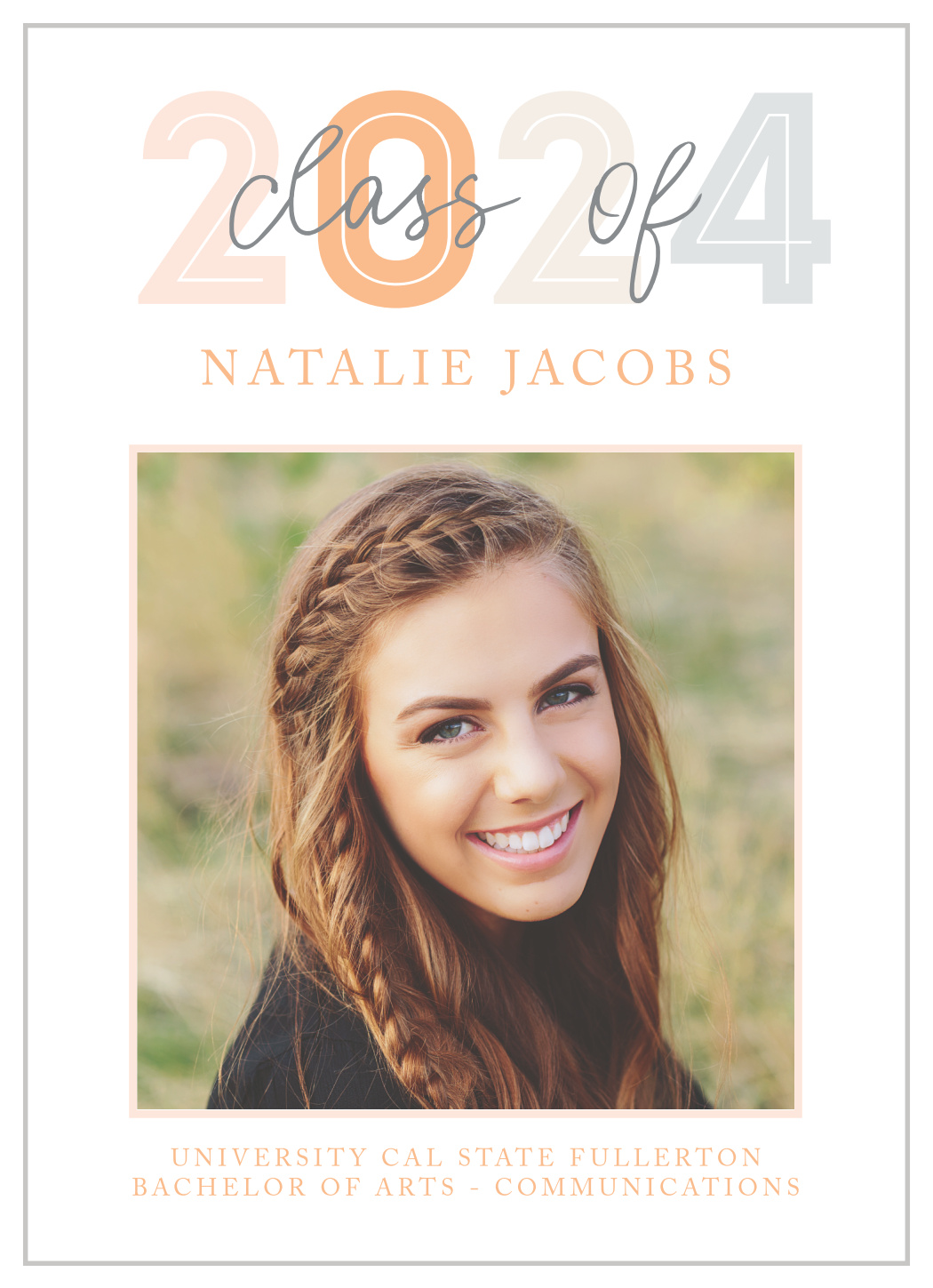 Subtle Colors Graduation Announcements by Basic Invite