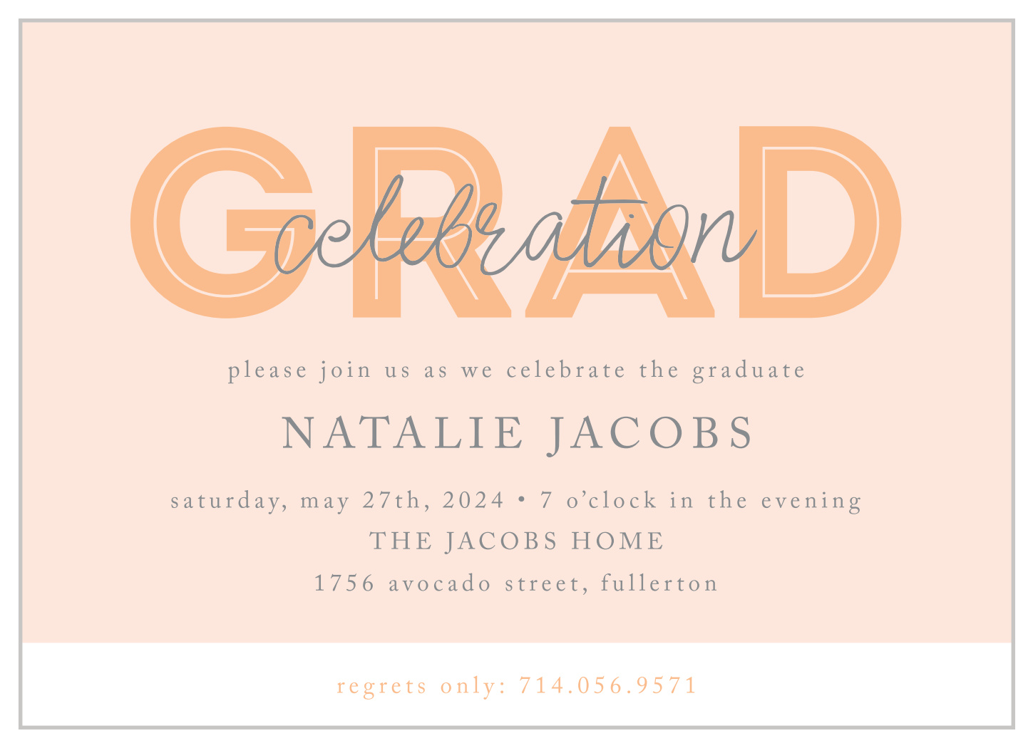 Subtle Colors Graduation Invitations by Basic Invite