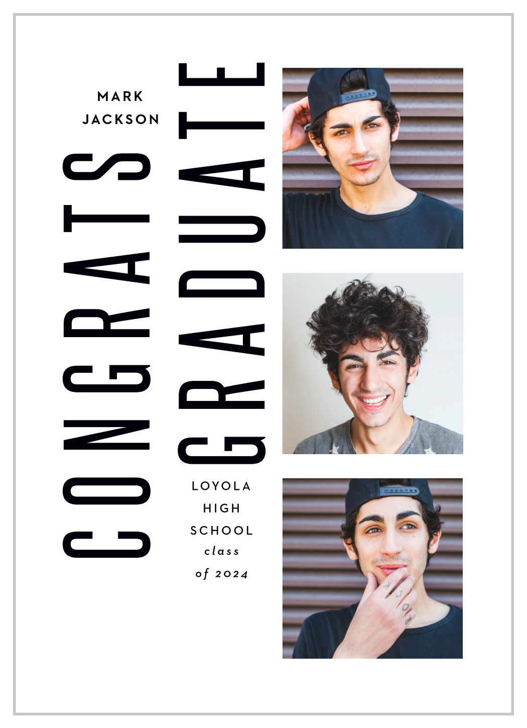 Congrats Grad Graduation Announcements by Basic Invite