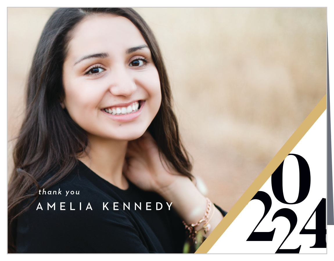 Corner Year Graduation Thank You Cards by Basic Invite