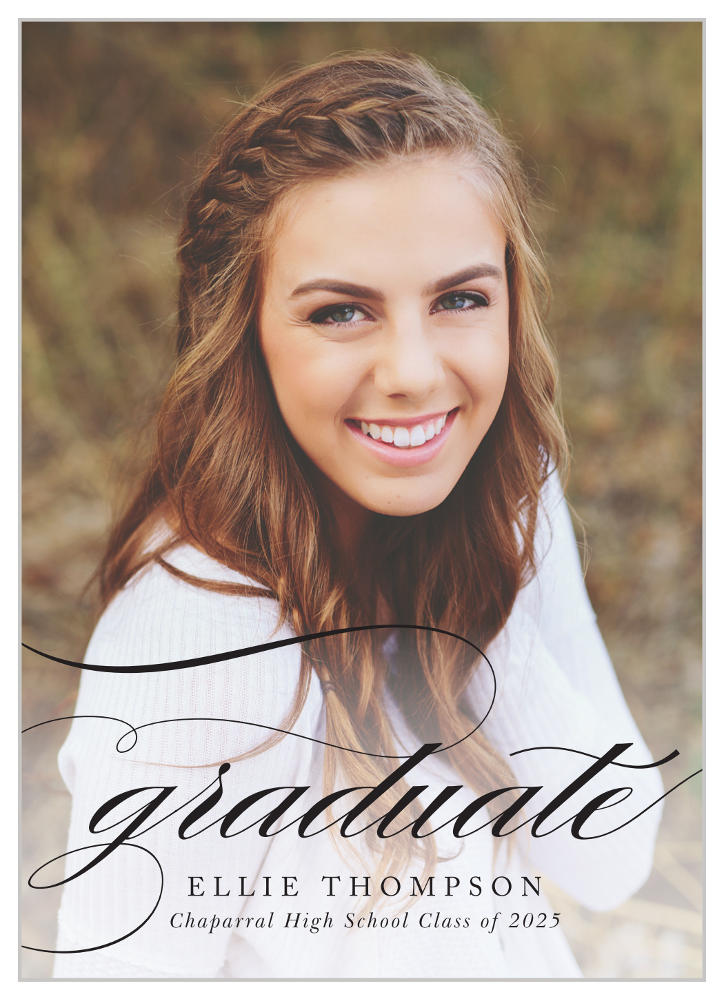 Classic Grad Graduation Announcements by Basic Invite