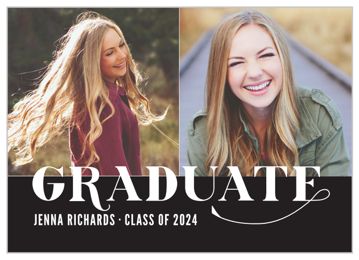 Bold Graduate Graduation Thank You Cards by Basic Invite