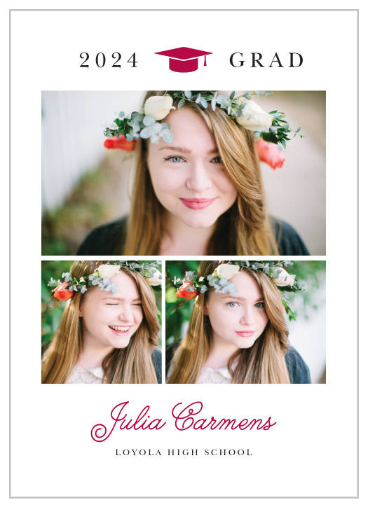 Floral Graduation Announcements & Invitations - Match Your Color ...