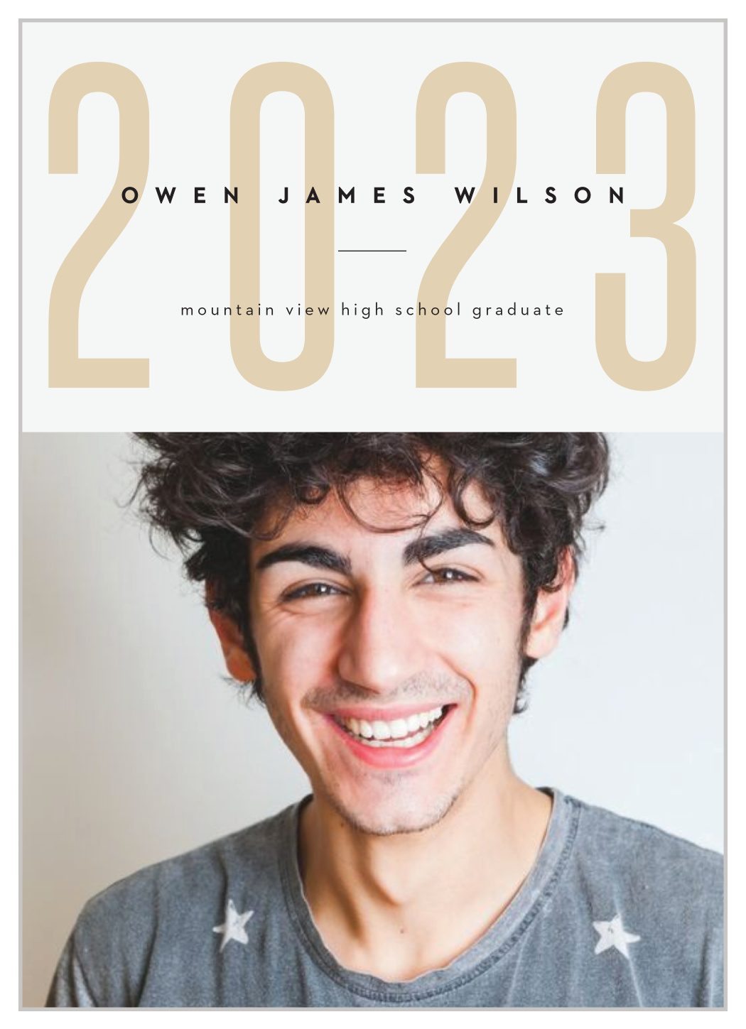 Subtle Overlay Graduation Announcements by Basic Invite