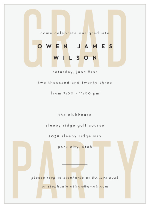 Subtle Overlay Graduation Thank You Cards by Basic Invite