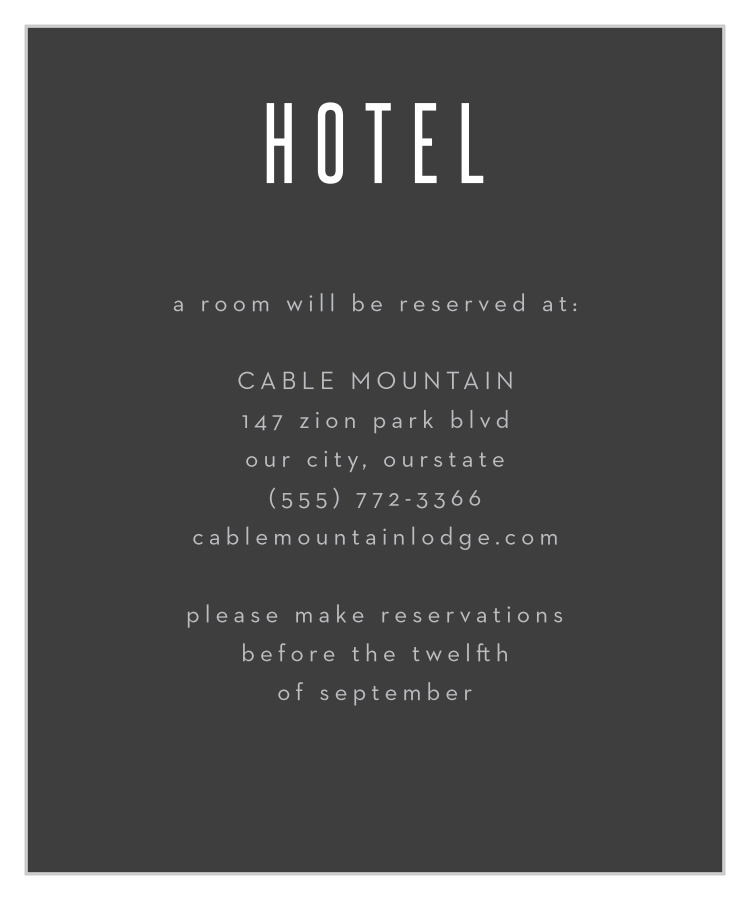 Gilded Strokes Accommodation Cards by Basic Invite
