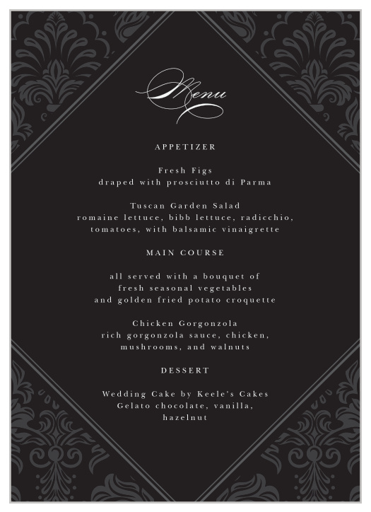 Formal Damask Wedding Invitations by Basic Invite