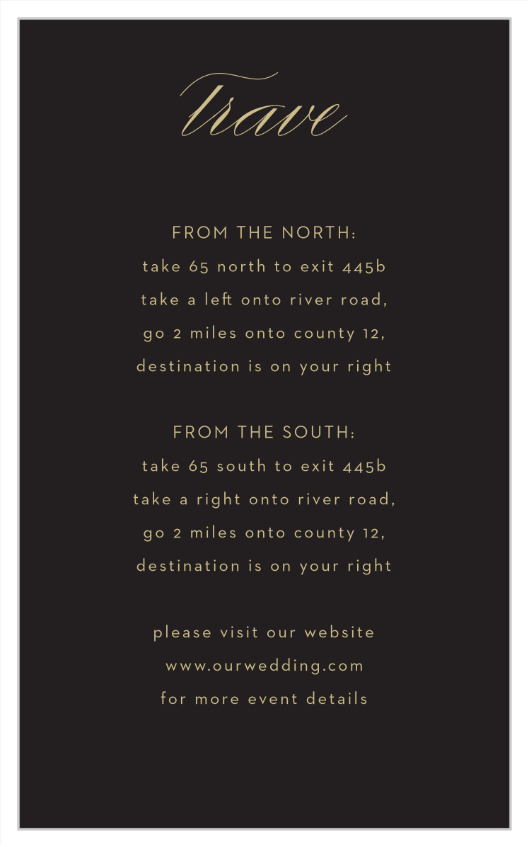Gilded Leaves Direction Cards by Basic Invite