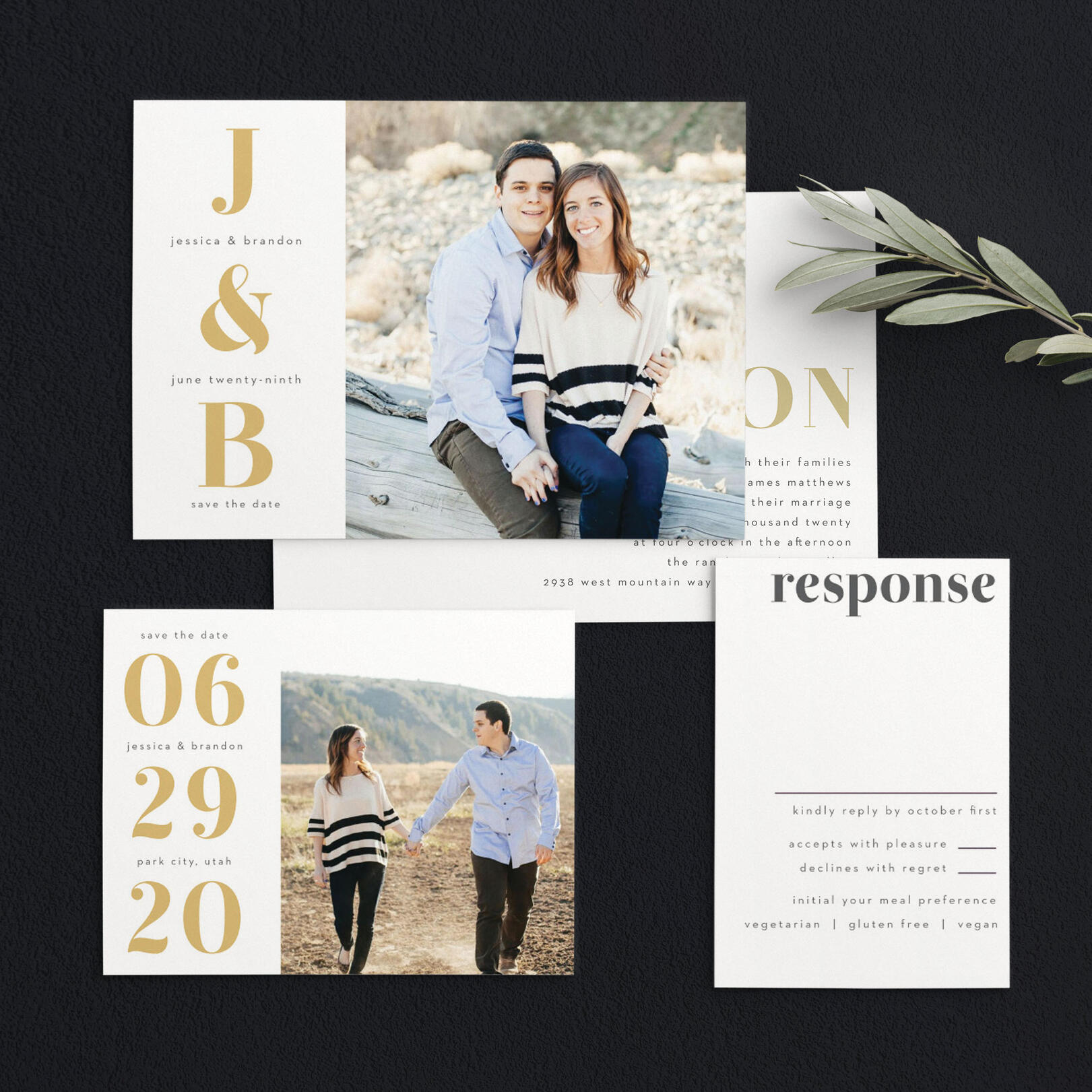 Bold Date Wedding Invitations by Basic Invite