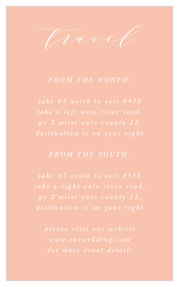 Modern Polaroid Direction Cards by Basic Invite