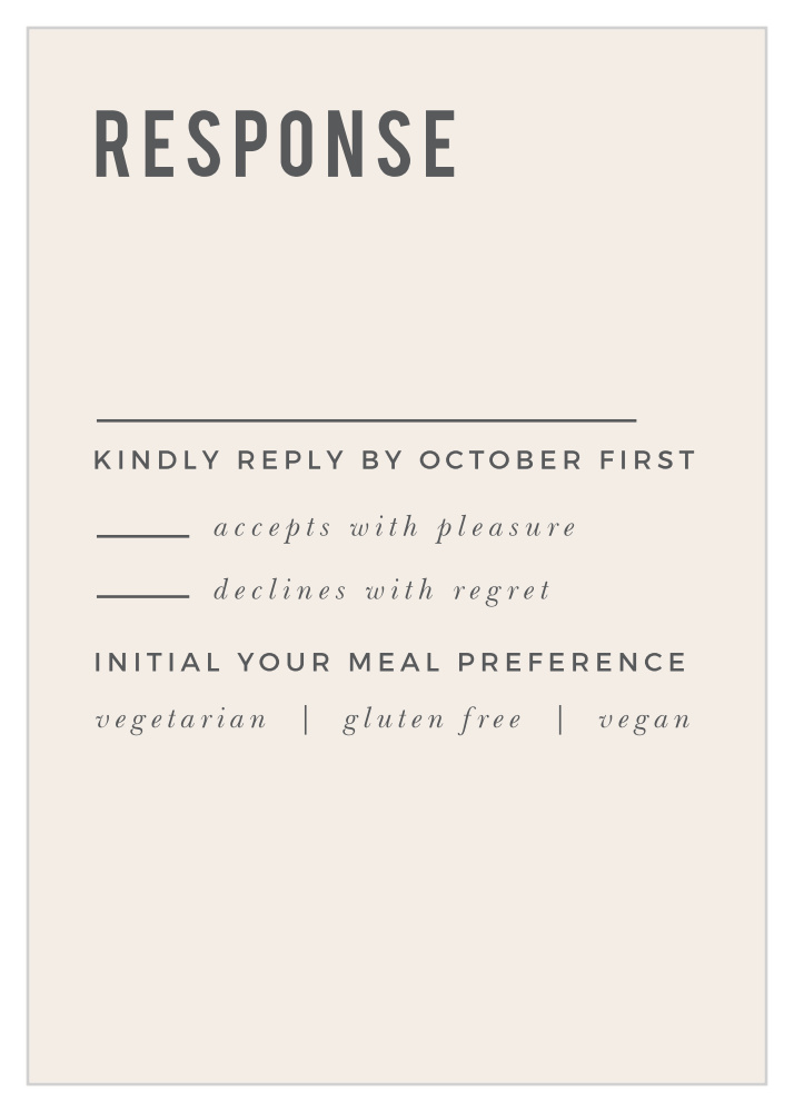 Modern Stamp Response Cards by Basic Invite