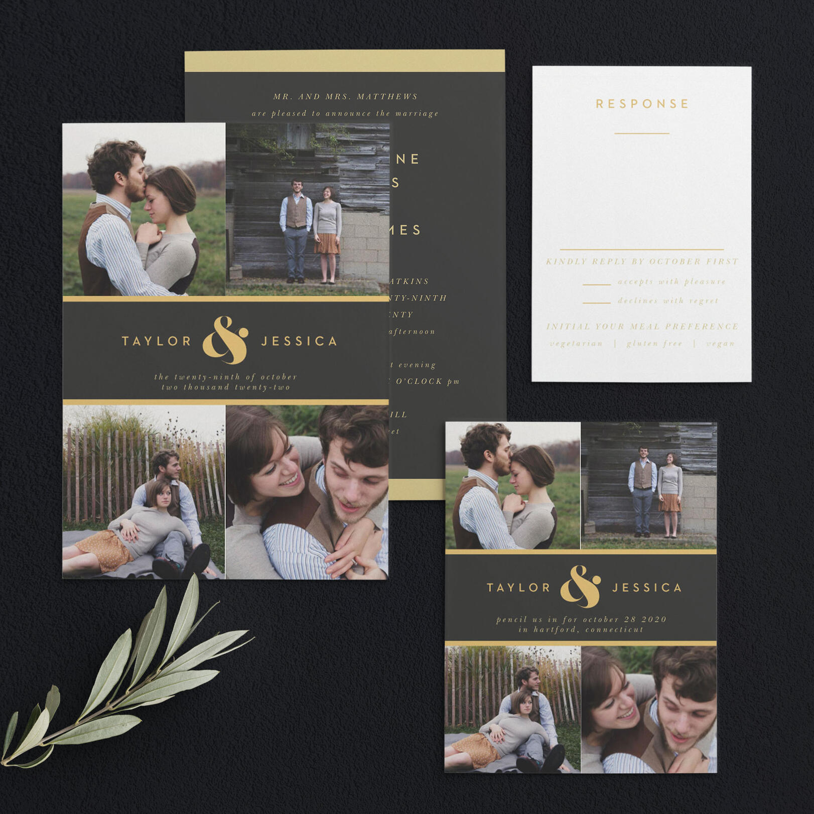 Minimal Band Save the Date Magnets by Basic Invite