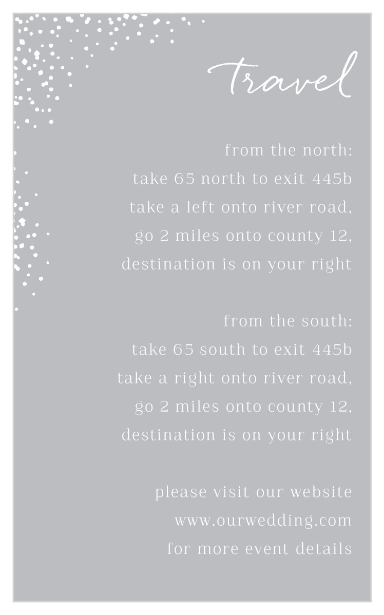 Modern Scrapbook Direction Cards by Basic Invite