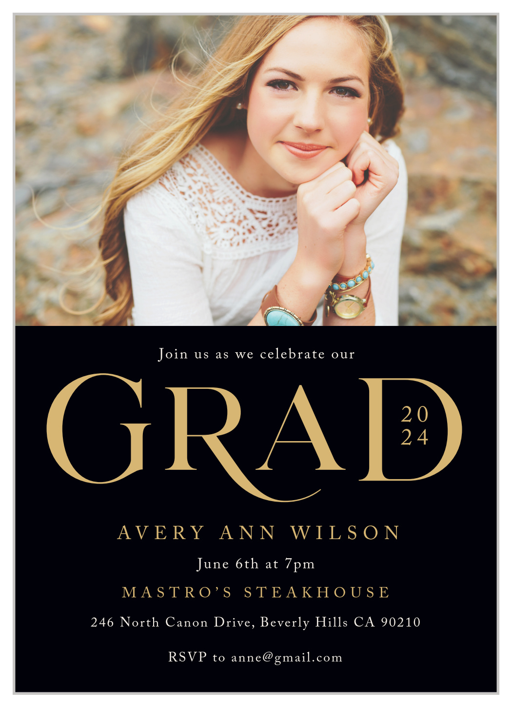 Mod Grad Graduation Invitations by Basic Invite