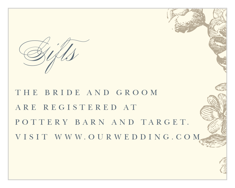 Sketched Botanicals Registry Cards by Basic Invite