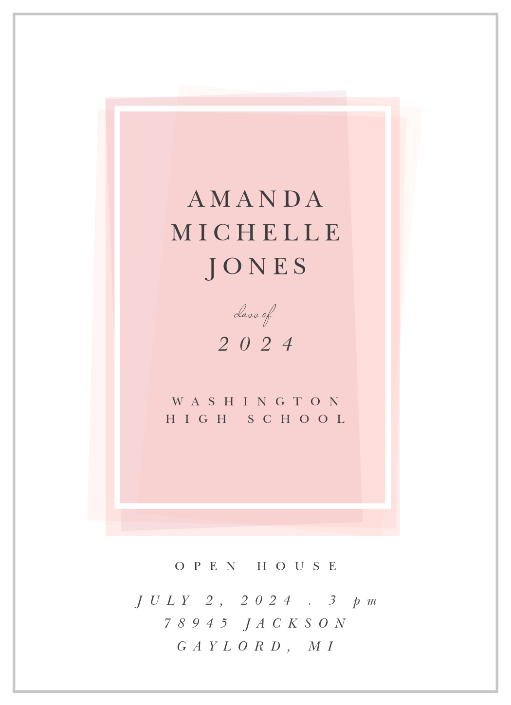 Layered Color Graduation Invitations by Basic Invite